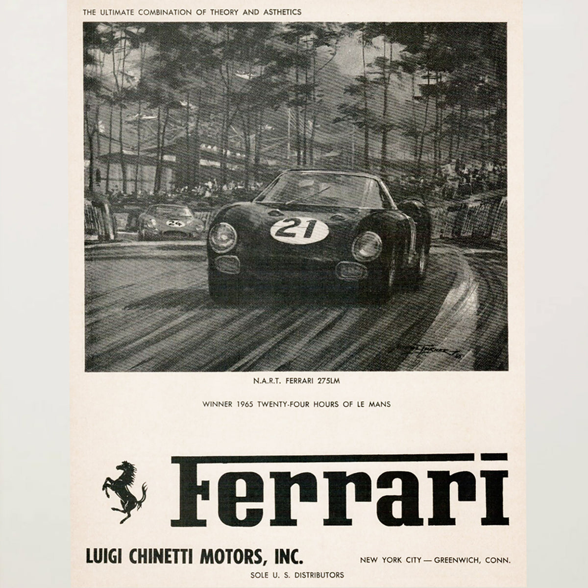 Framed Ferrari Ferrari 250LM Le Mans Ad