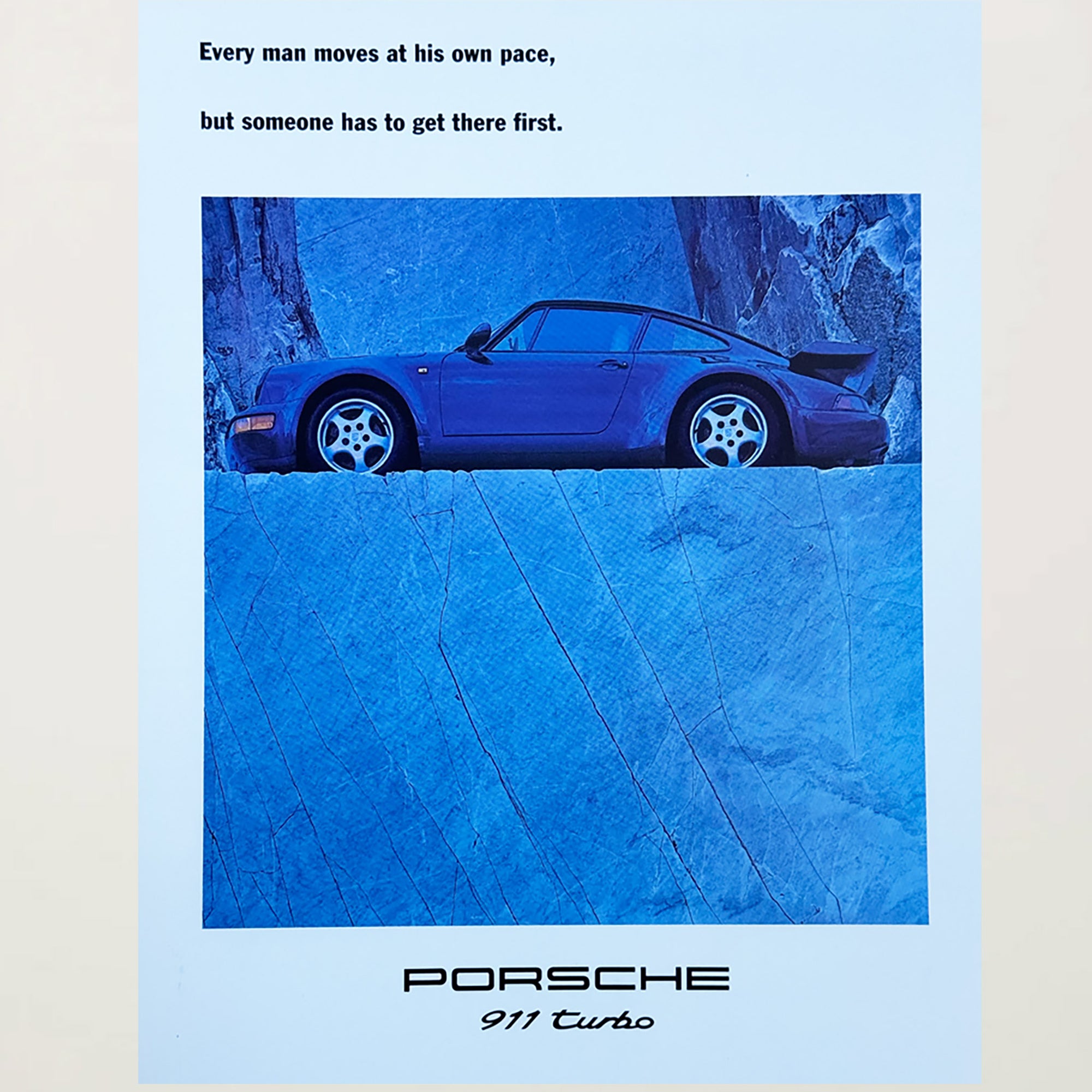 Framed Porsche 911 Turbo Advertisement