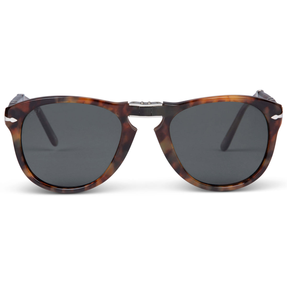 Persol 714 Folding Sun Havana with Polarized Gradient Blue