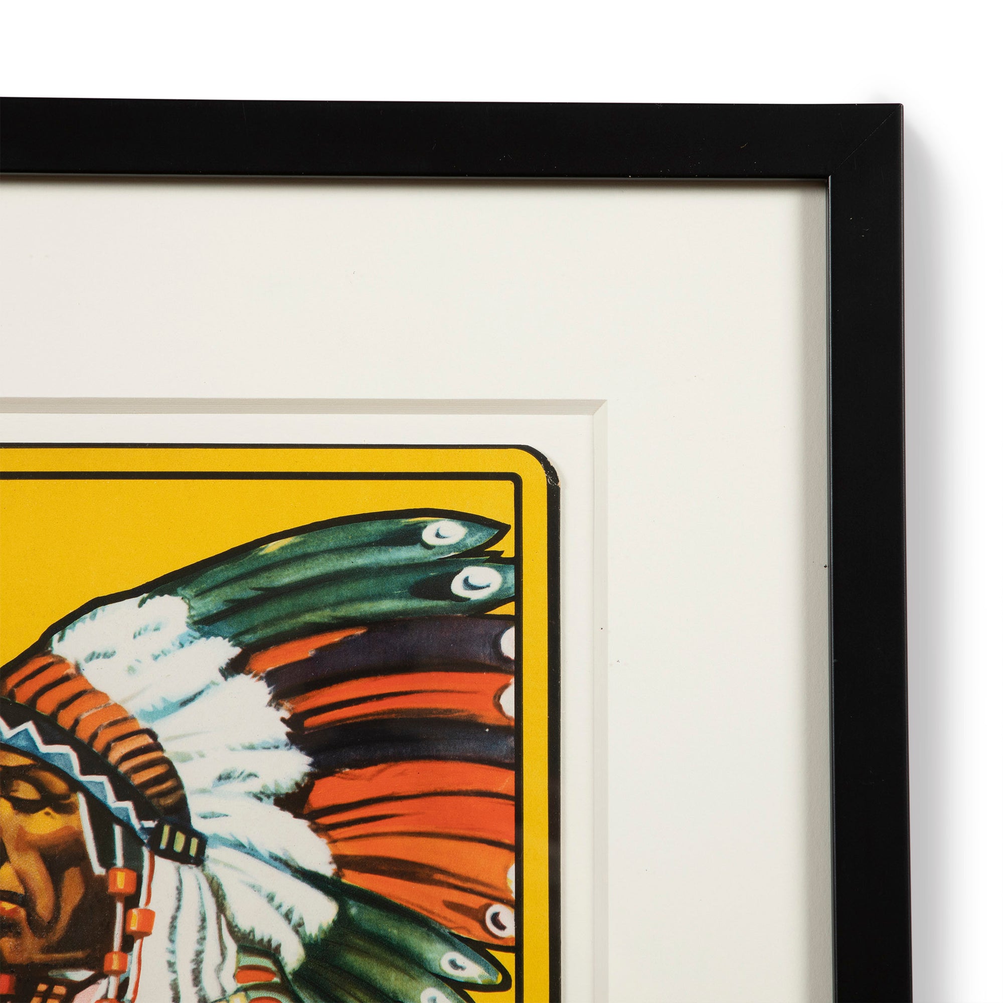 Vintage Crüwell-Tabak Native American Indian Chief Sign