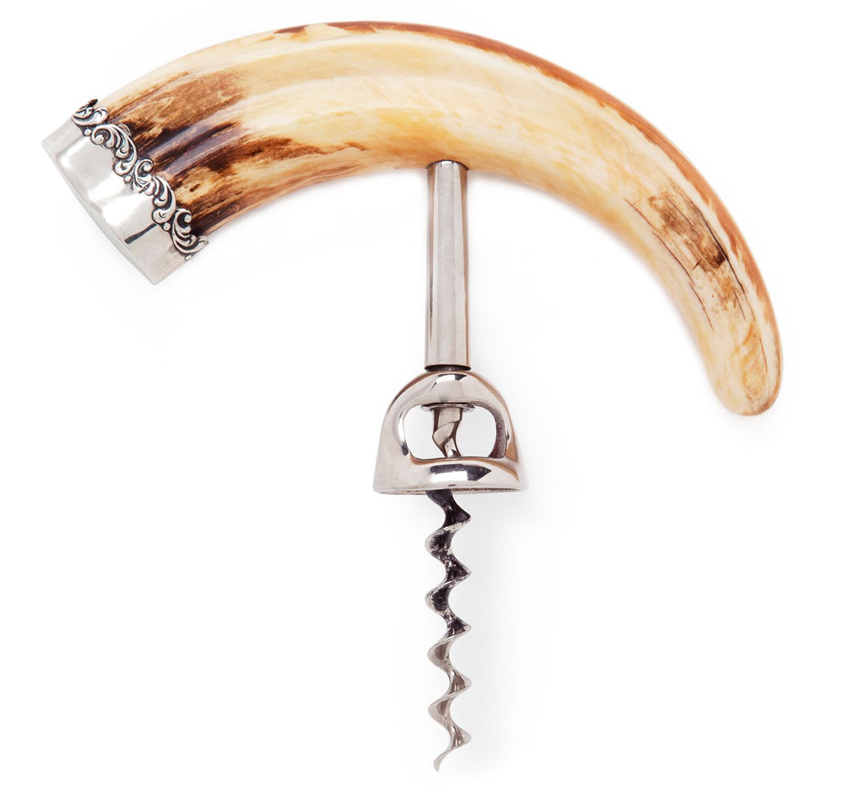 Antique Sterling Warthog Tusk Corkscrew