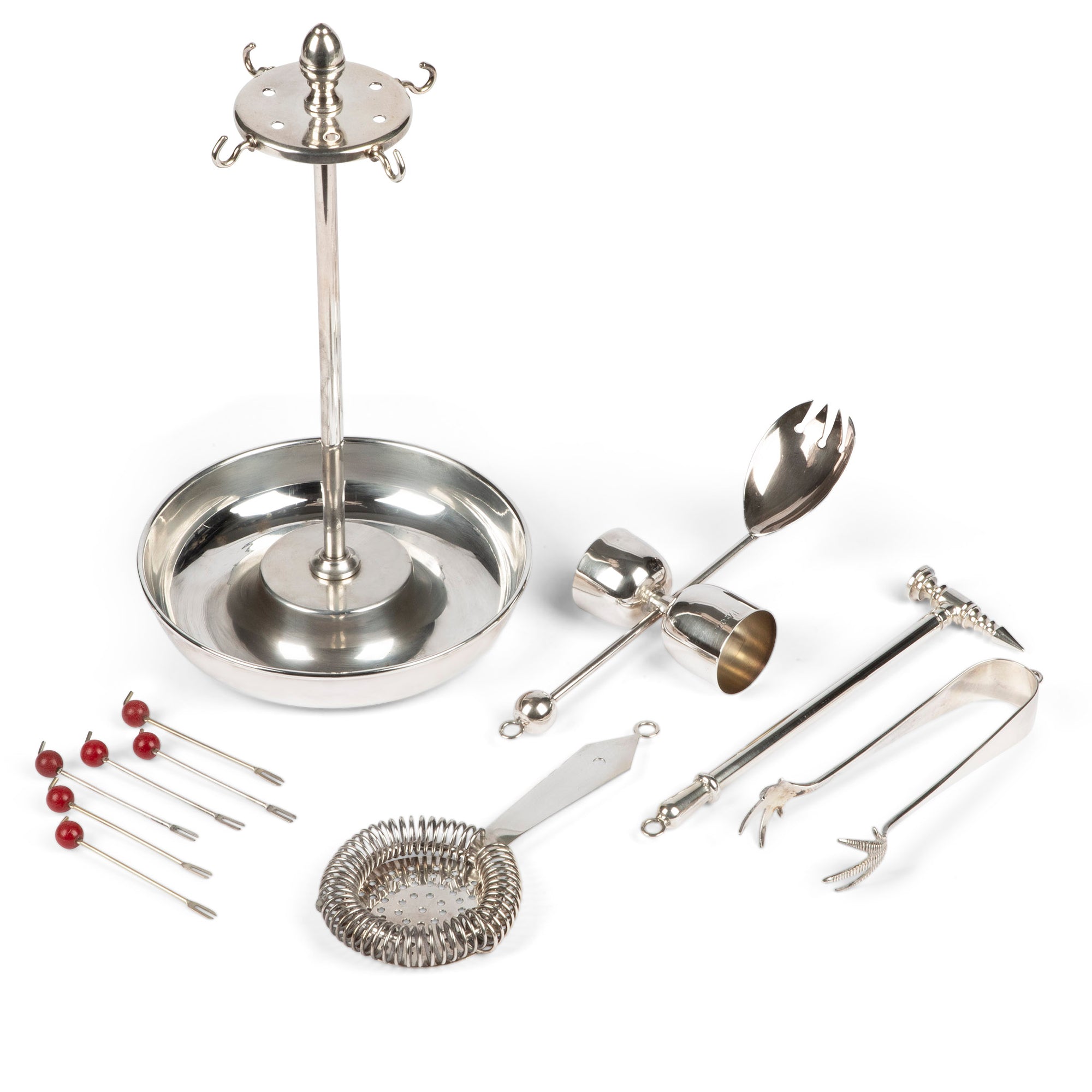 PH Vogel & Co. Silver Cocktail Tool Set