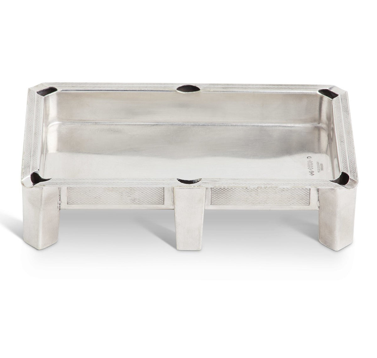 Art Deco Silver-Plate Billiard Table Ashtray