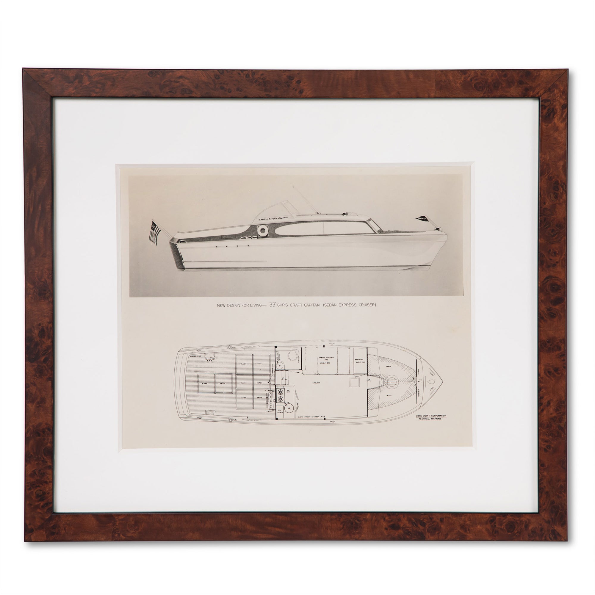 Chris-Craft Captain Express Vintage Advertising Poster