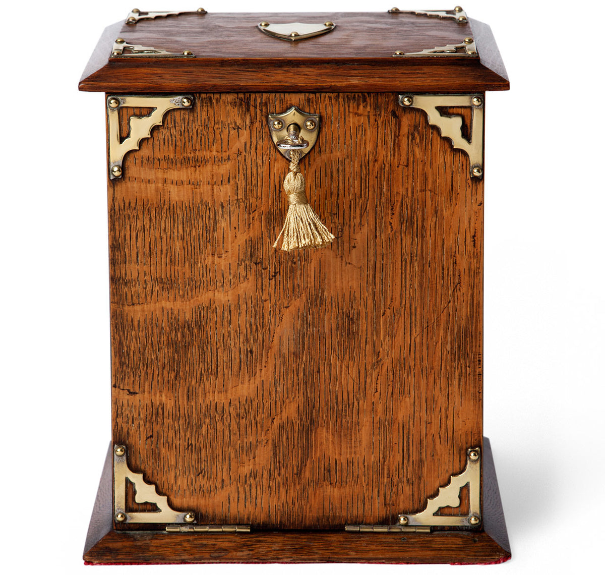 Edwardian Oak Stationery Cabinet & Writing Box