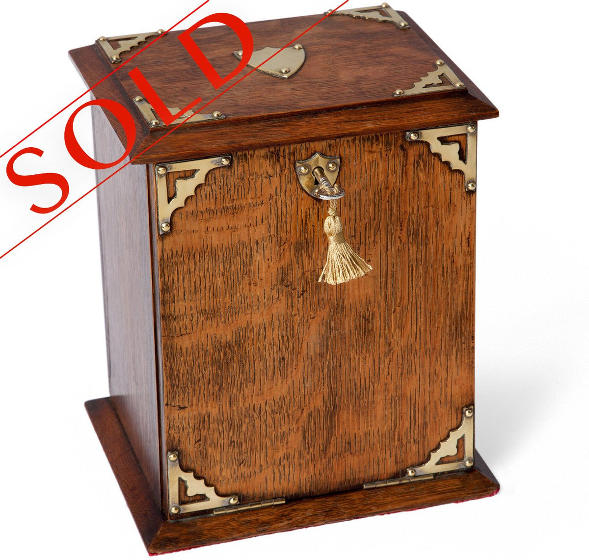 Edwardian Oak Stationery Cabinet & Writing Box