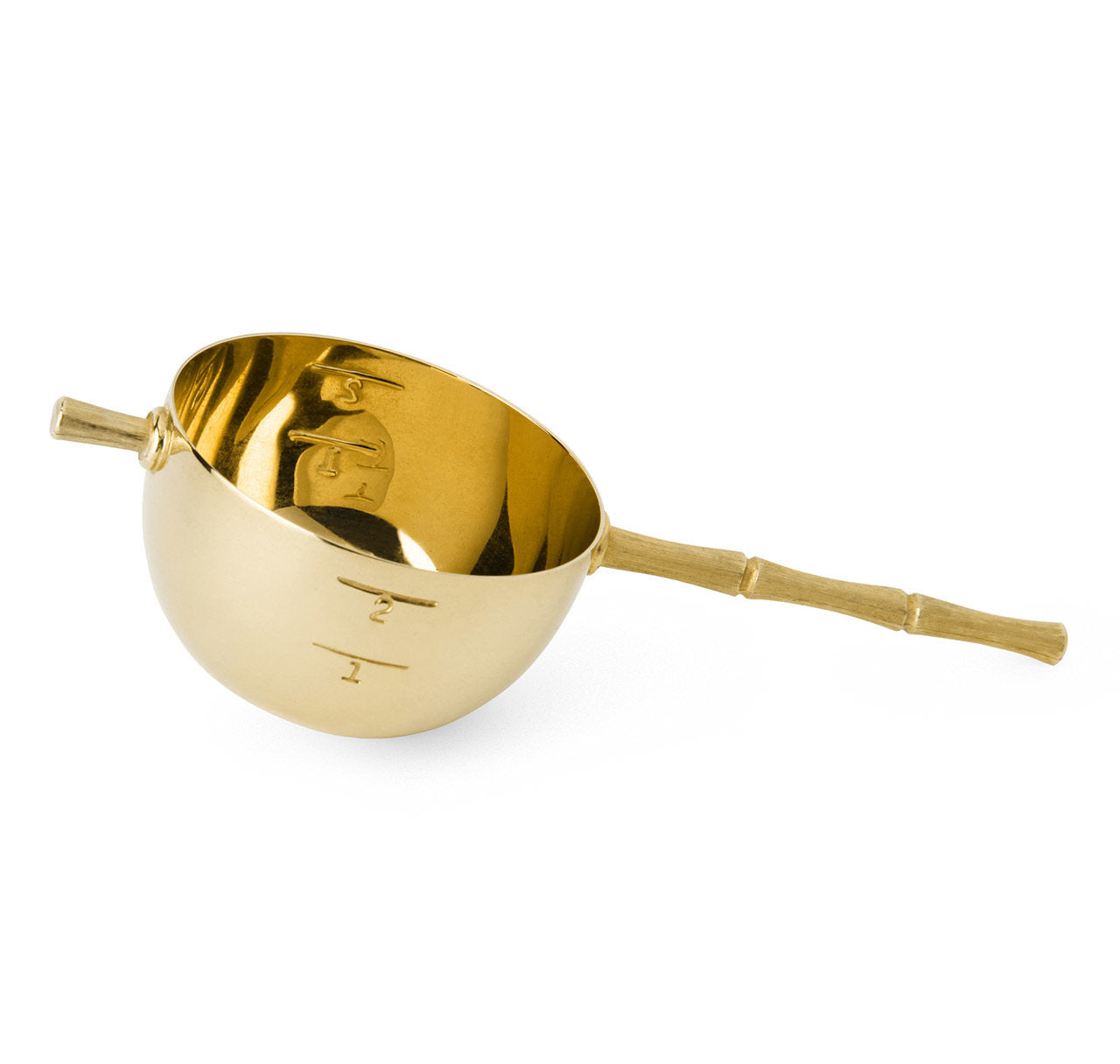 Napier Gilt Bottoms Up Bamboo Jigger