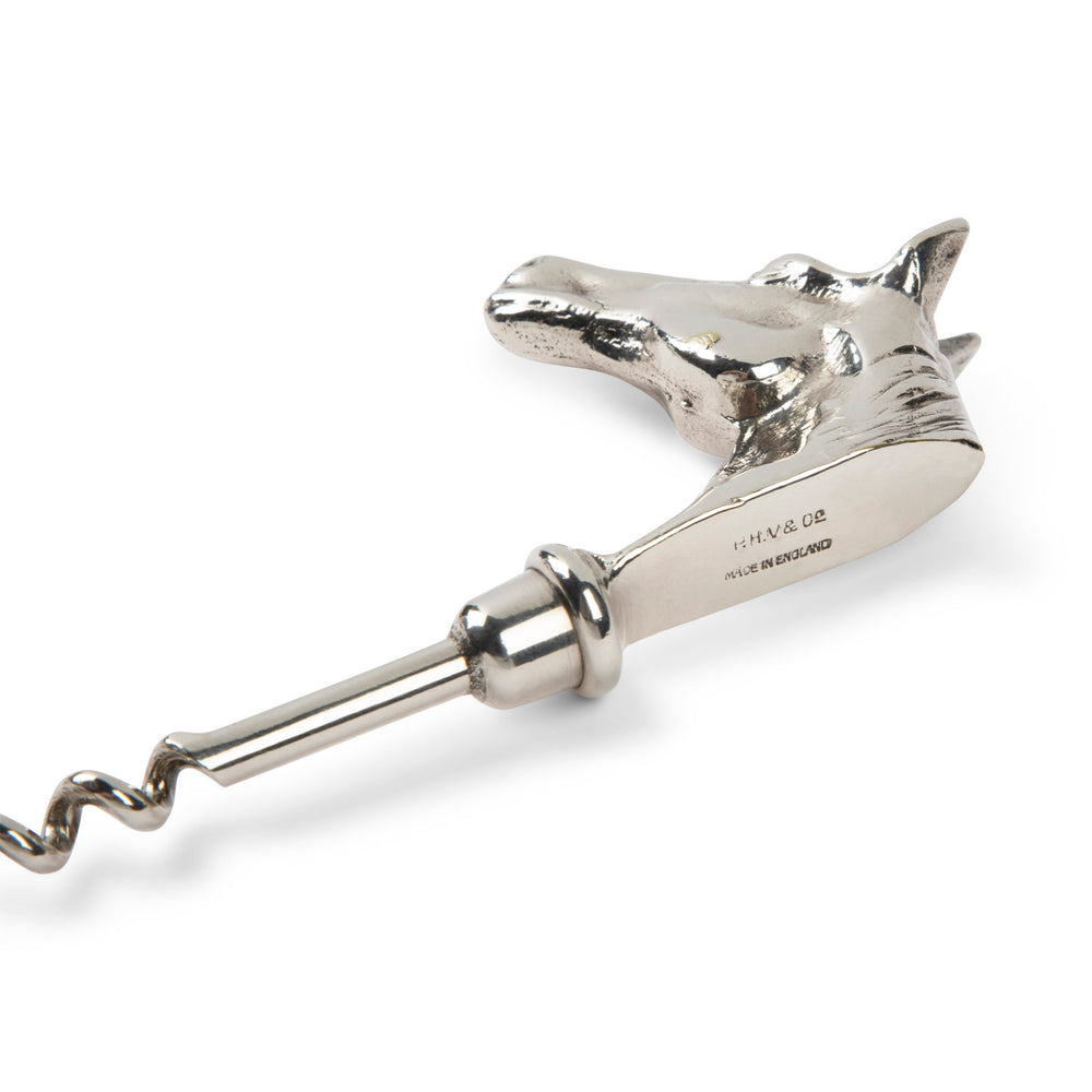P.H. Vogel & Co. Silver Horse Head Corkscrew
