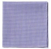 Purple Gingham Pocket Square