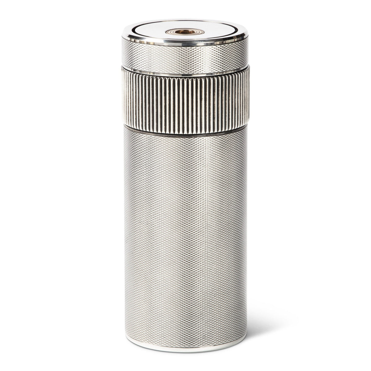 S.T. Dupont Silver Grain D'Orge Cylinder Table Lighter
