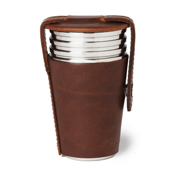 Havana Leather Cup Set