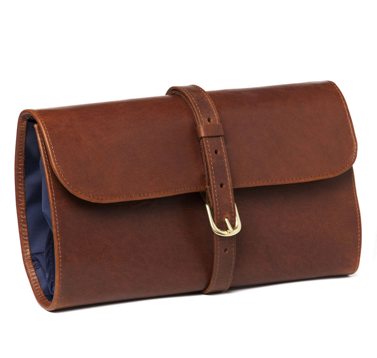 Havana Leather Military Wash Kit