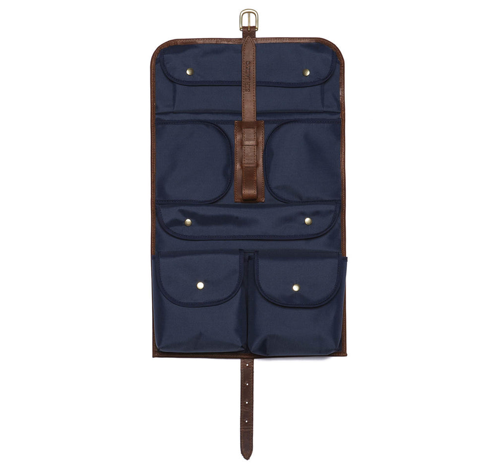 Havana Leather Military Wash Kit