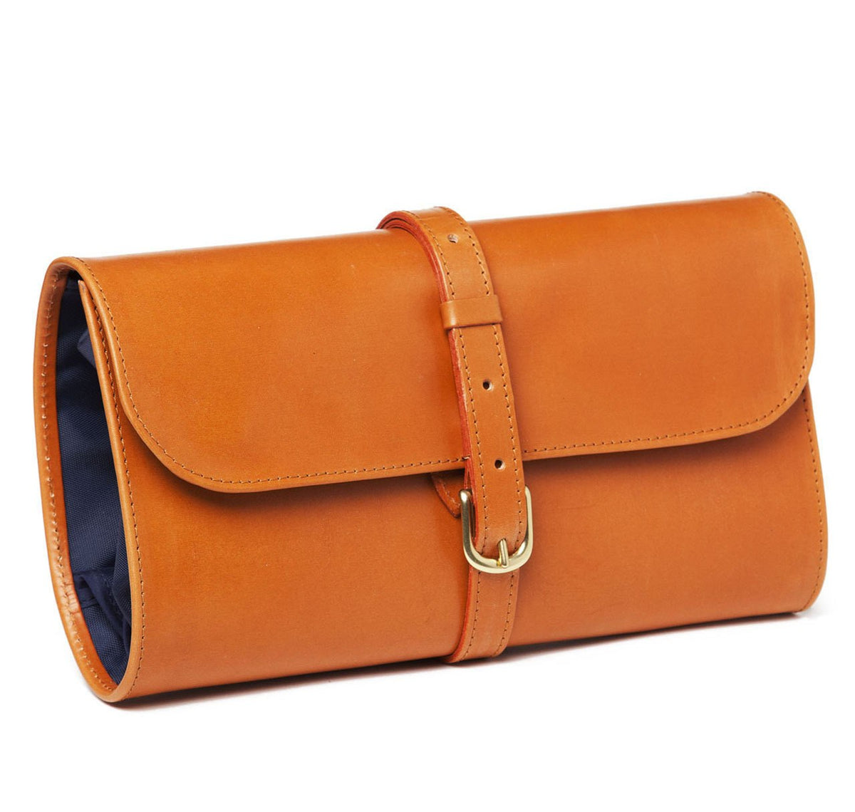 London Tan Leather Military Wash Kit