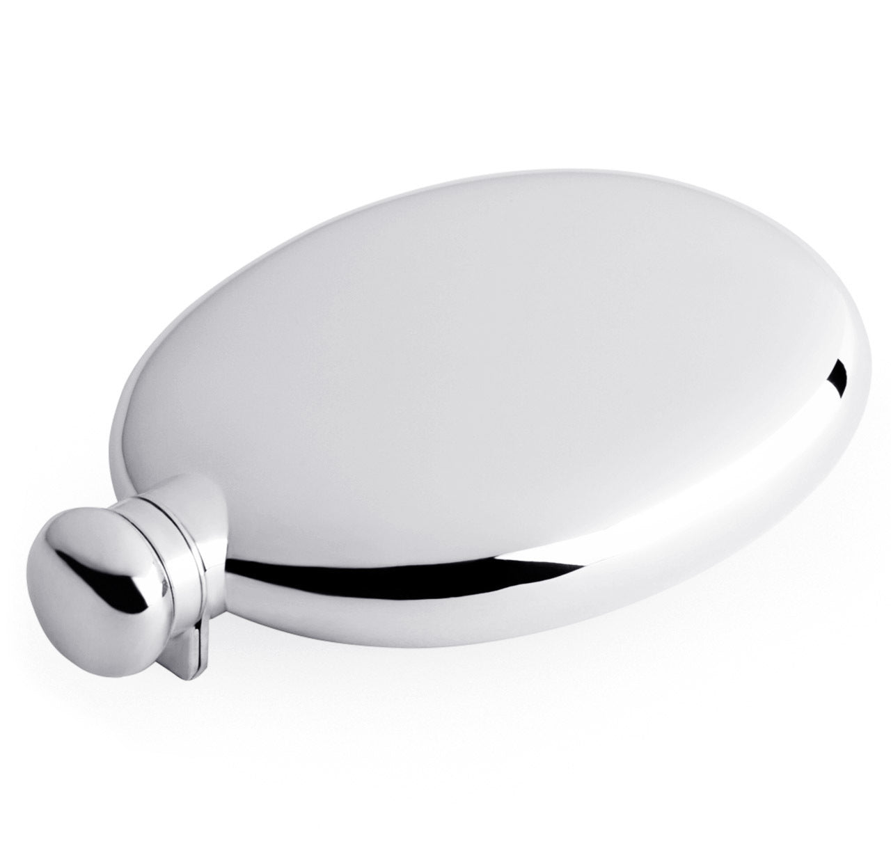 Sterling Silver 4oz Circle Captive Top Flask