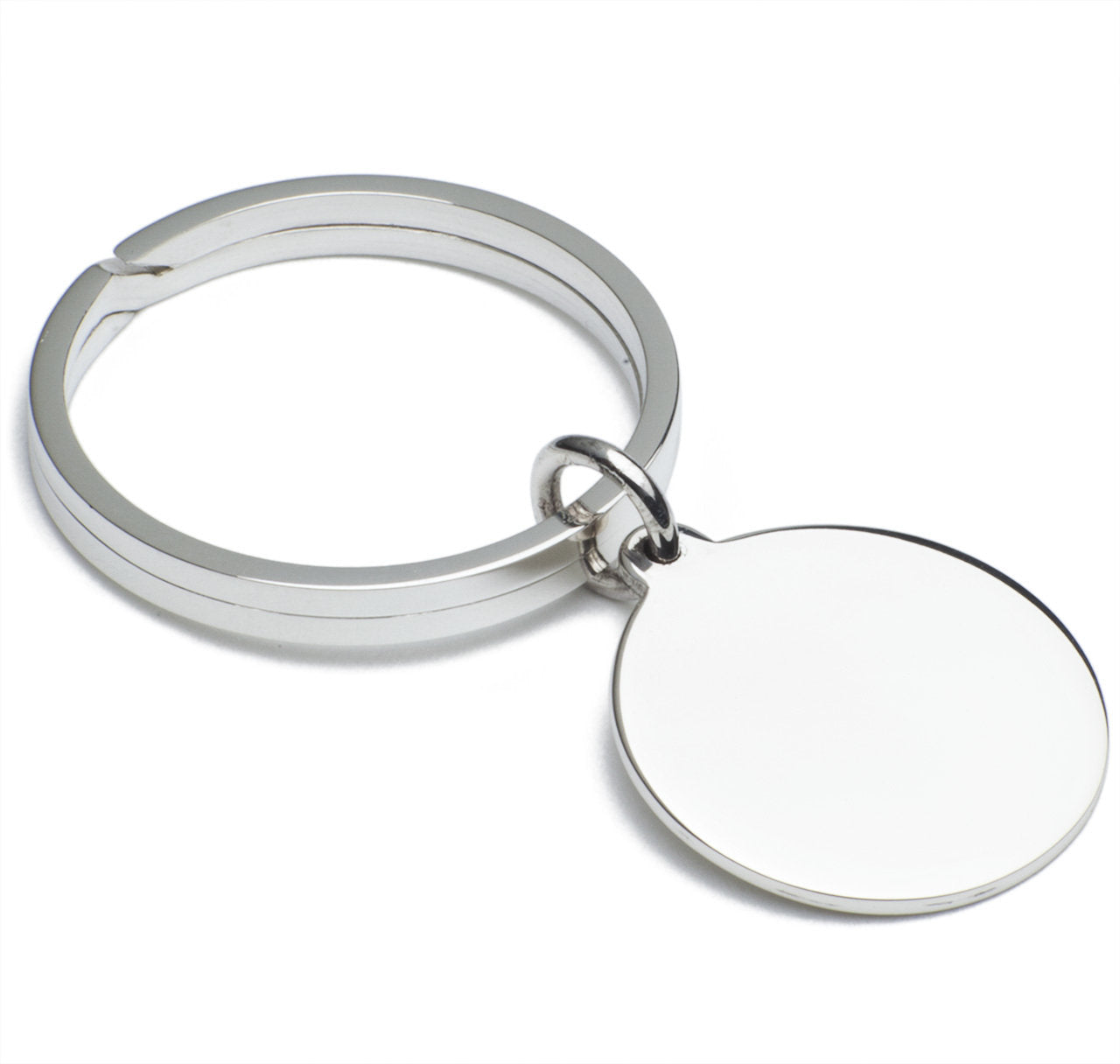 Sterling Silver Circle Key Ring