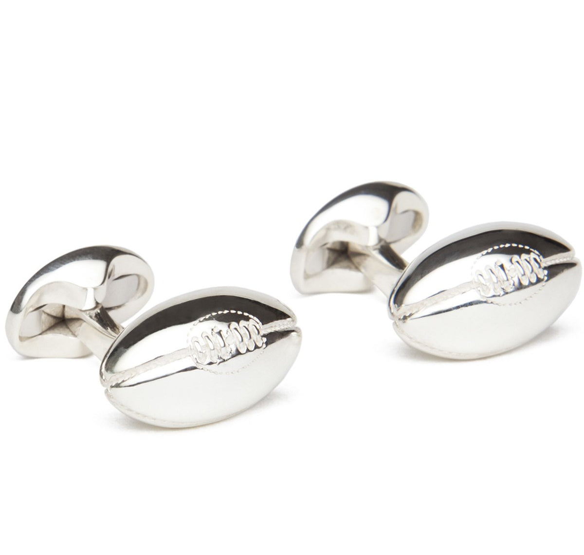 Sterling Silver Football Cufflinks