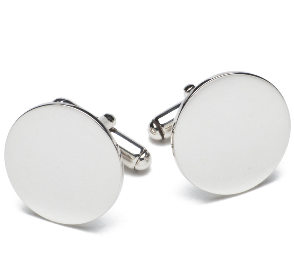 Sterling Silver Round Cufflinks