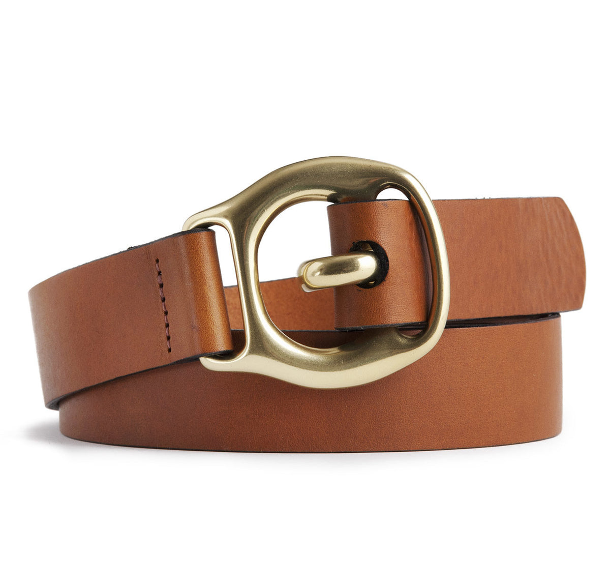 Trace Carrier Belt in Tan Leather