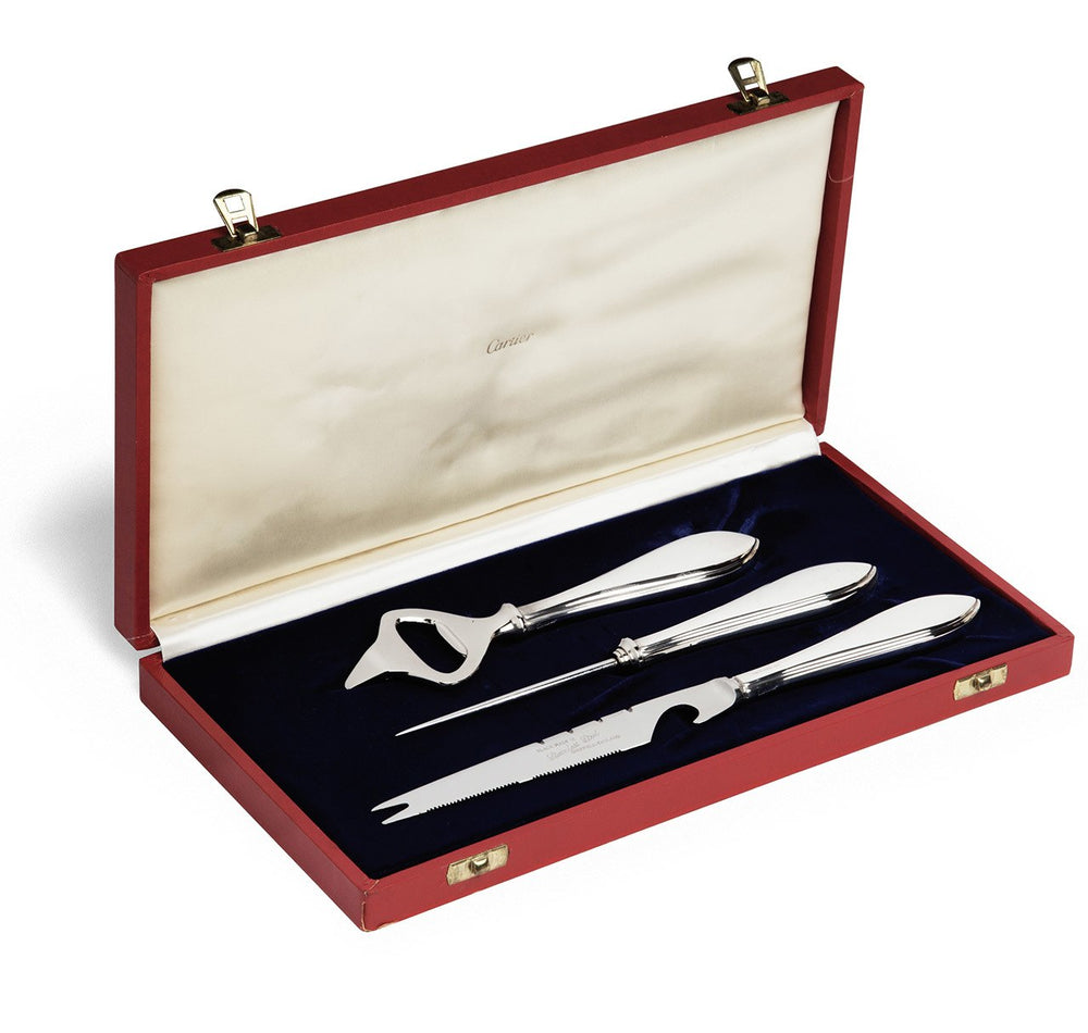 Cartier Sterling Silver Bar Set