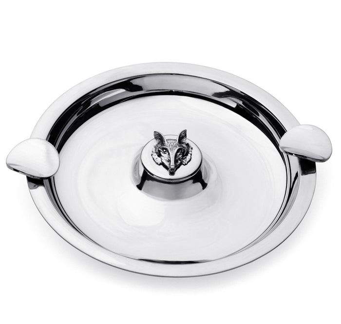 Pewter Fox Head Cigar Ashtray