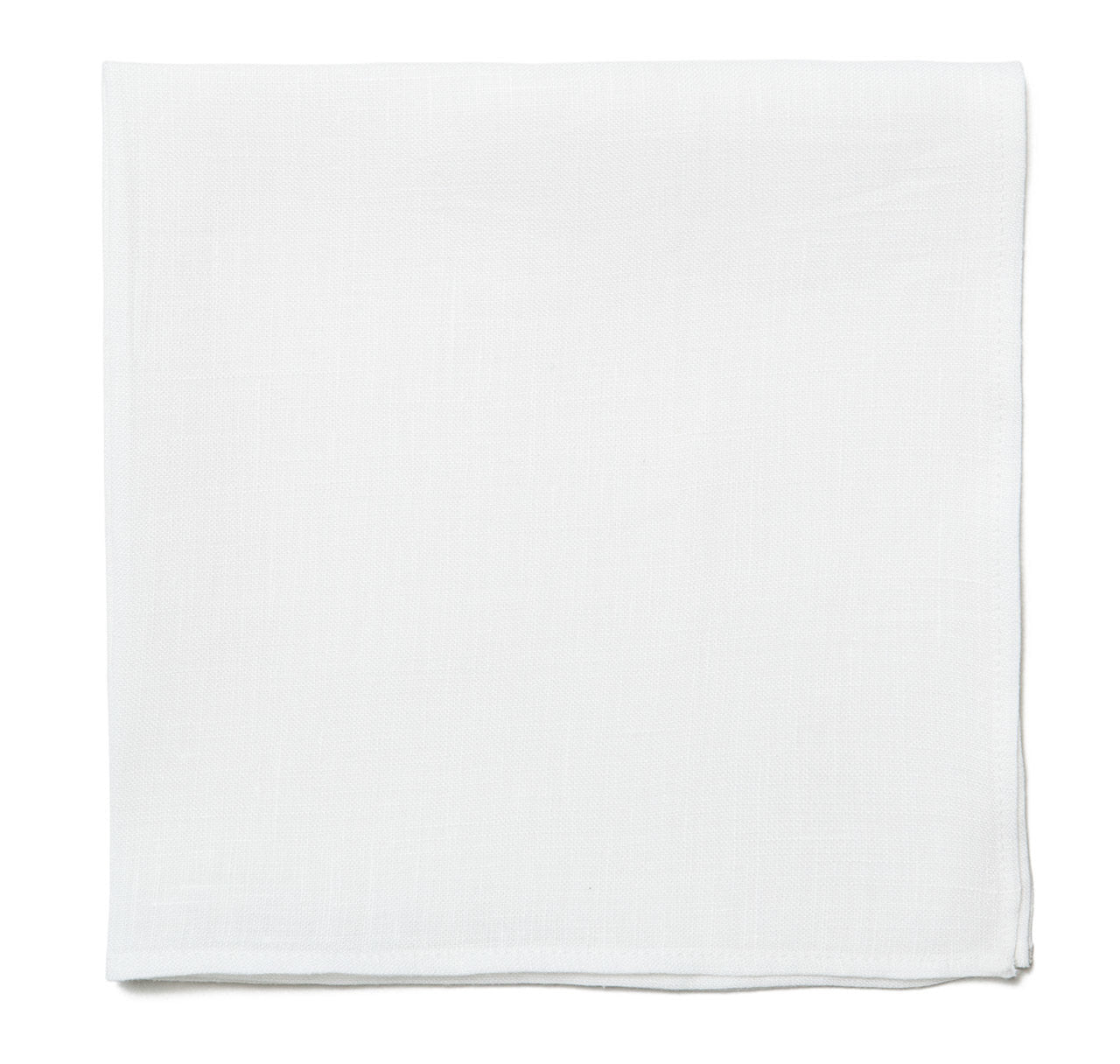 White Linen Pocket Square
